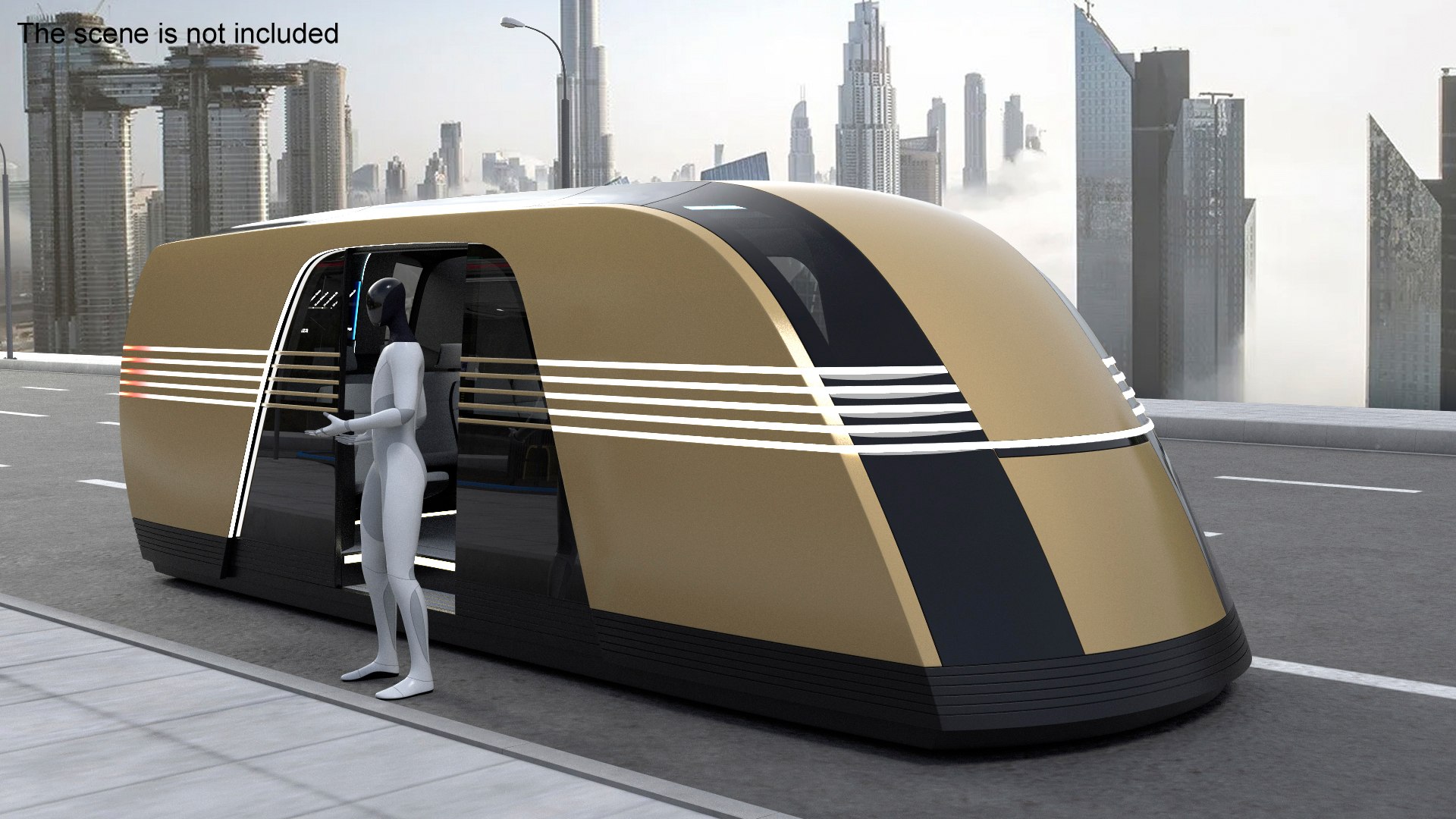 3D Tesla Robovan With Tesla Bot Rigged For Cinema 4D - TurboSquid 2352063