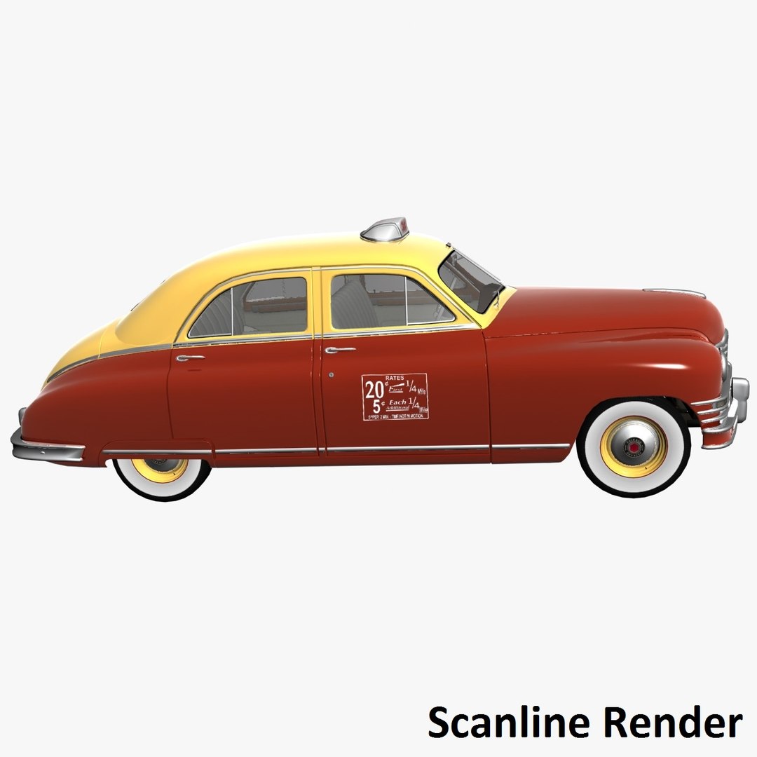 Packard 1948 Taxi Cab Obj