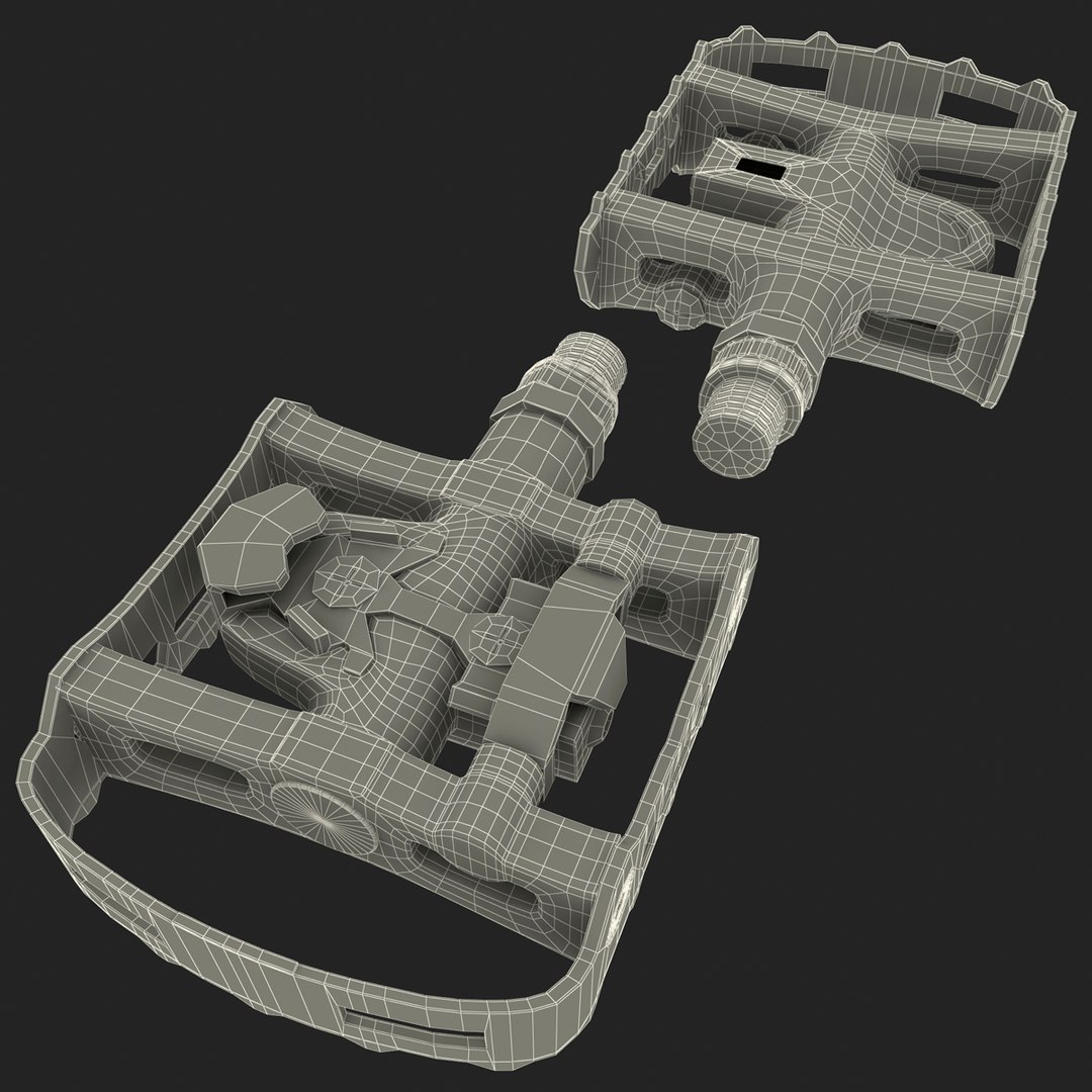 Bike Pedals Shimano 3d Model