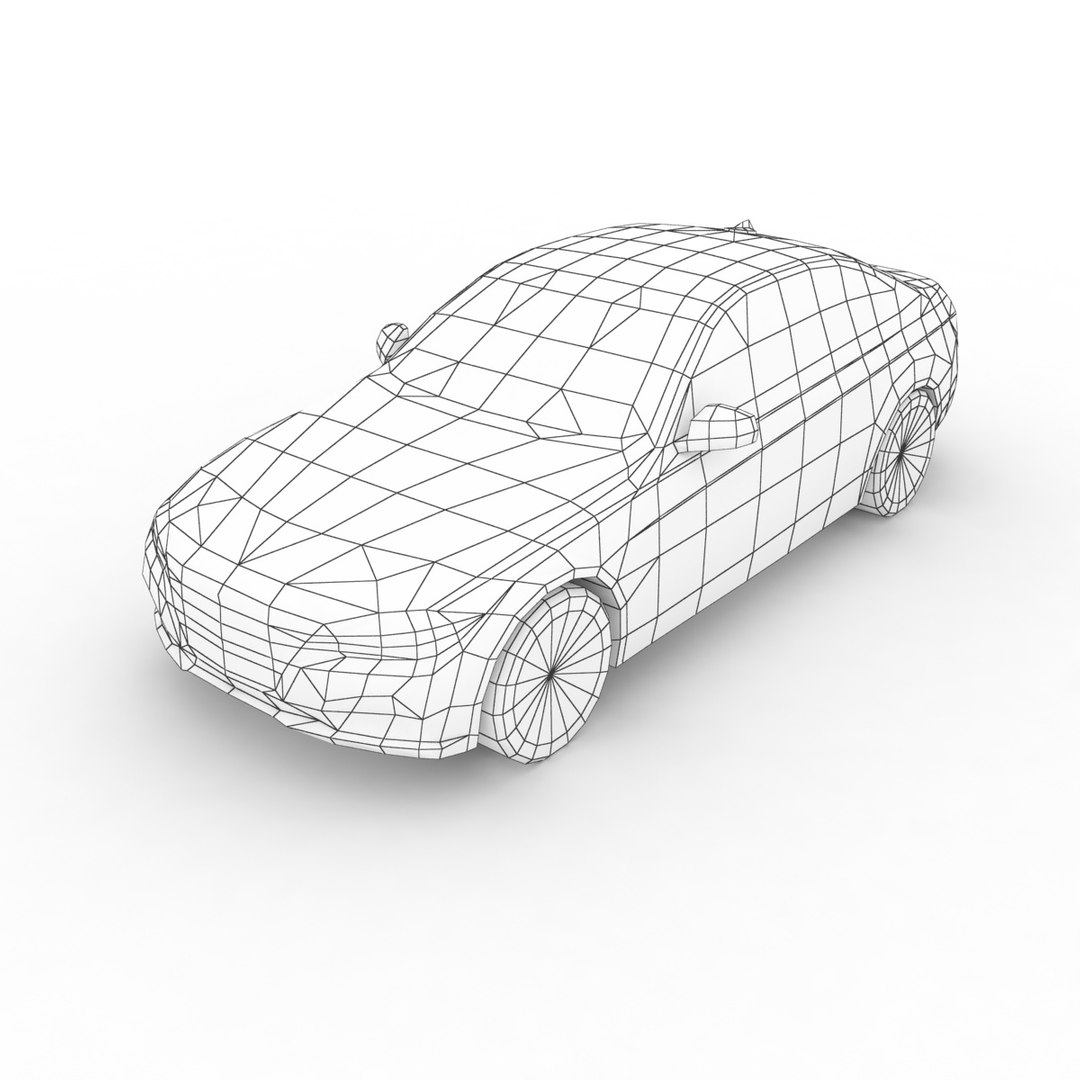 generic sedan 3d model