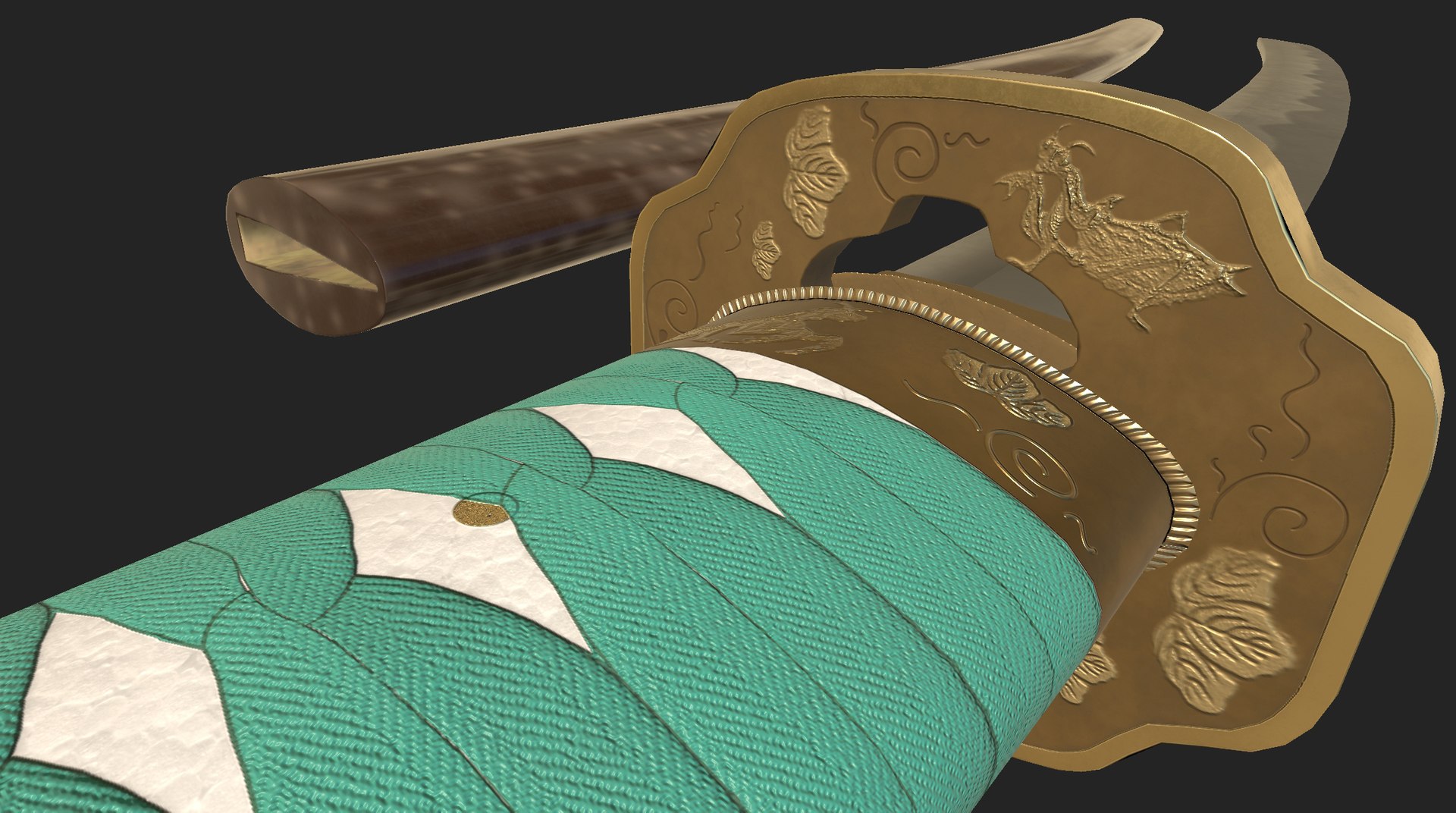 Praying mantis katana model - TurboSquid 1432755