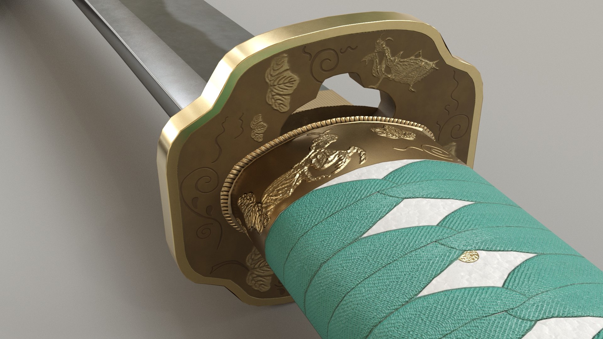 Praying Mantis Katana Model - TurboSquid 1432755