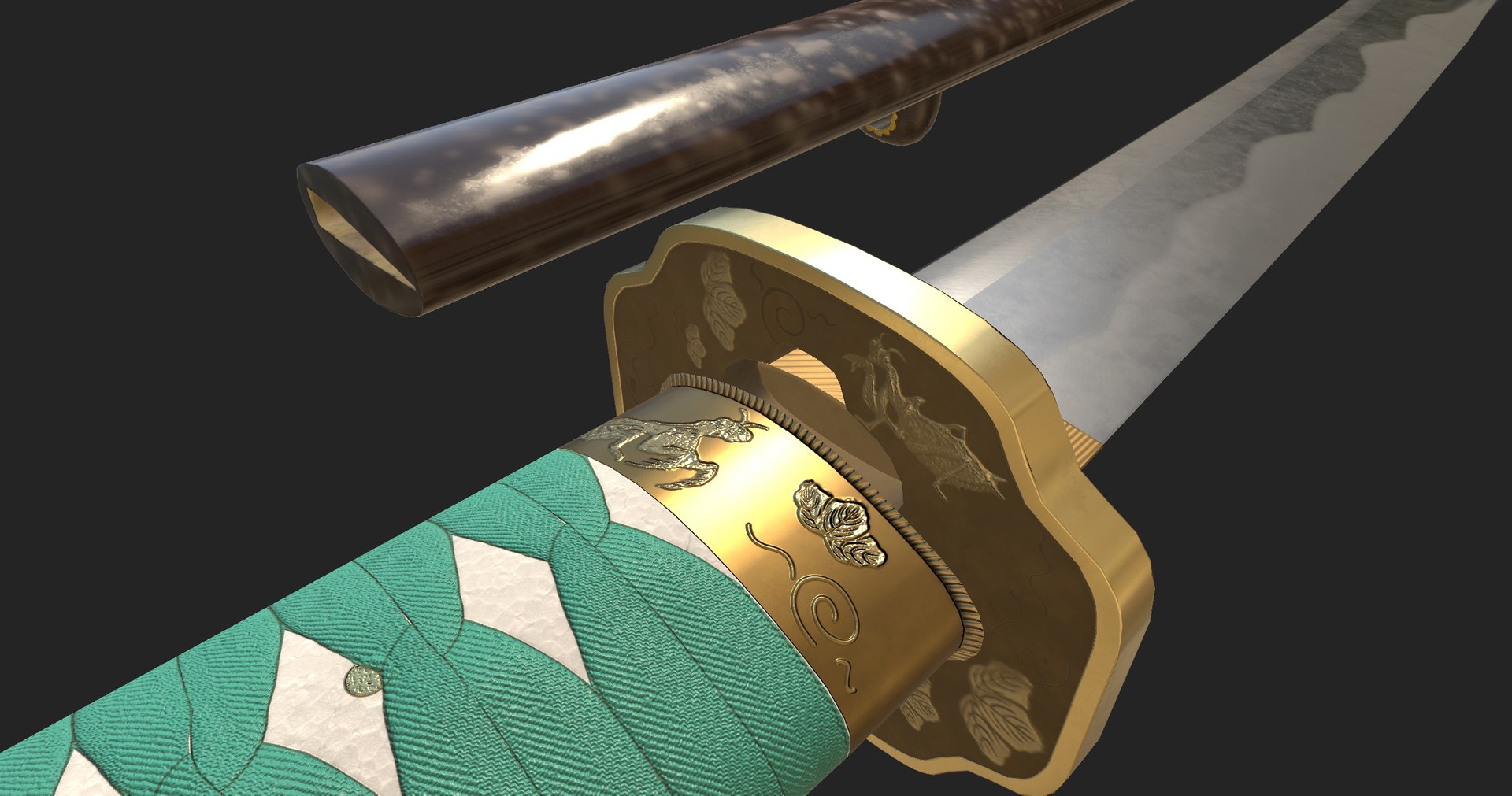 Praying Mantis Katana Model - TurboSquid 1432755