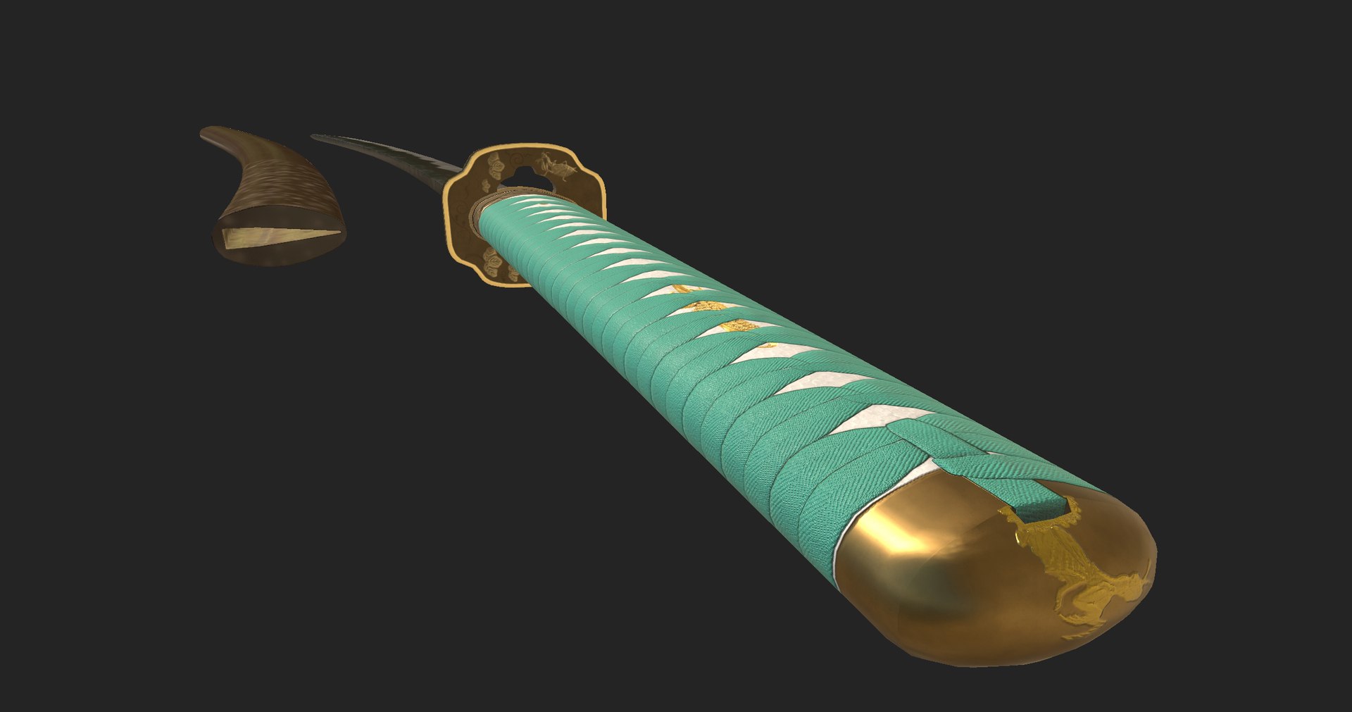 Praying mantis katana model - TurboSquid 1432755