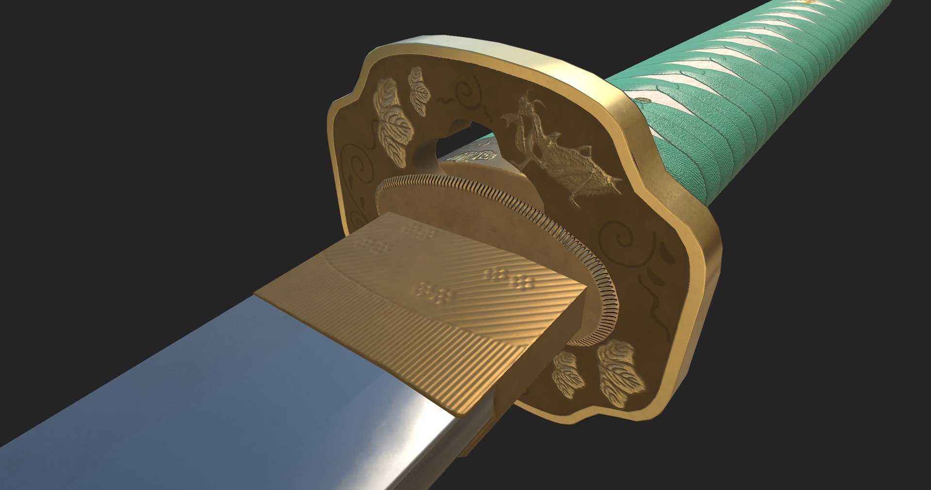 Praying mantis katana model - TurboSquid 1432755