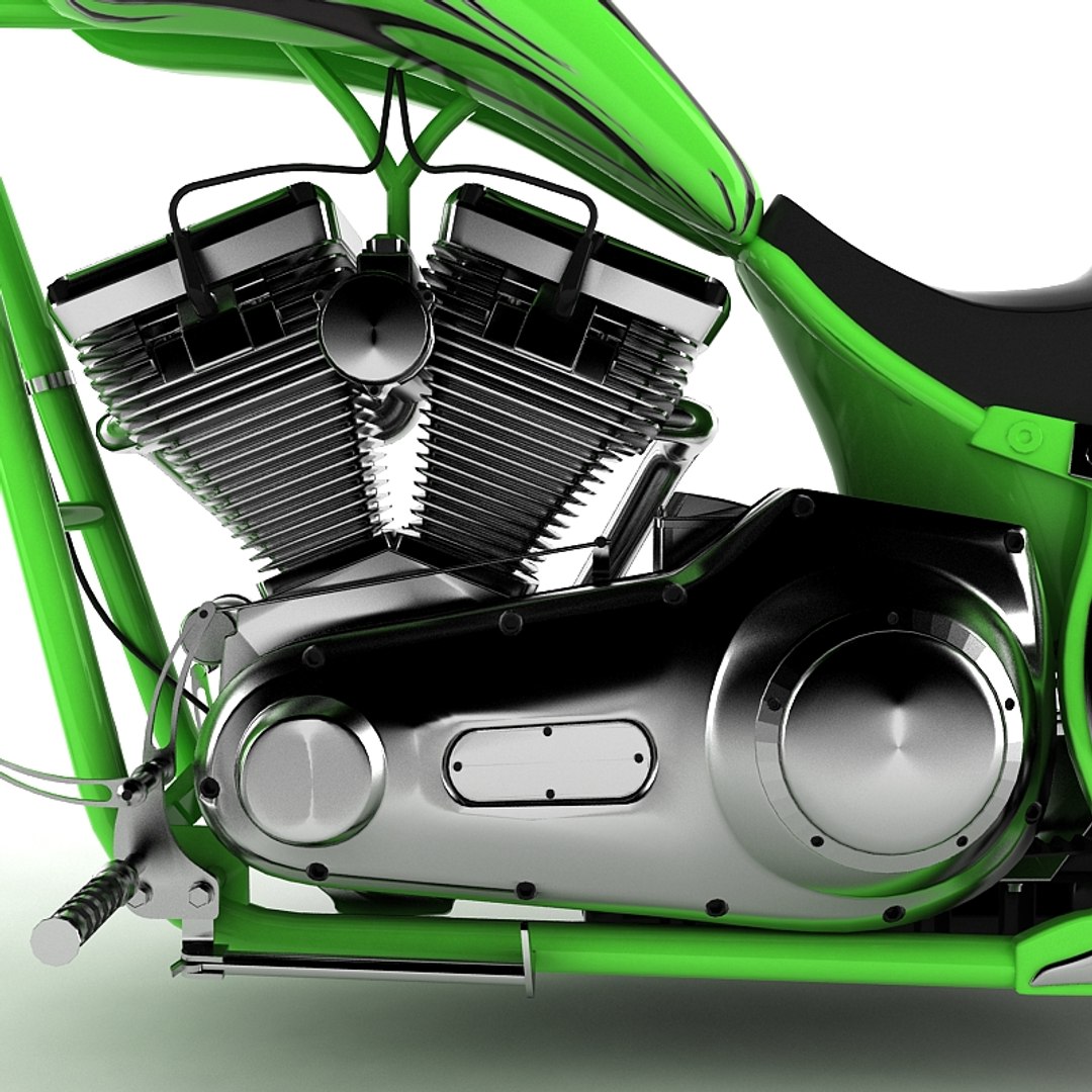 Custom Chopper 3d Model