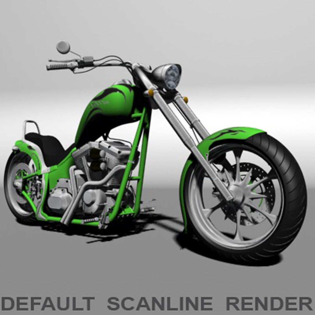 Custom Chopper 3d Model