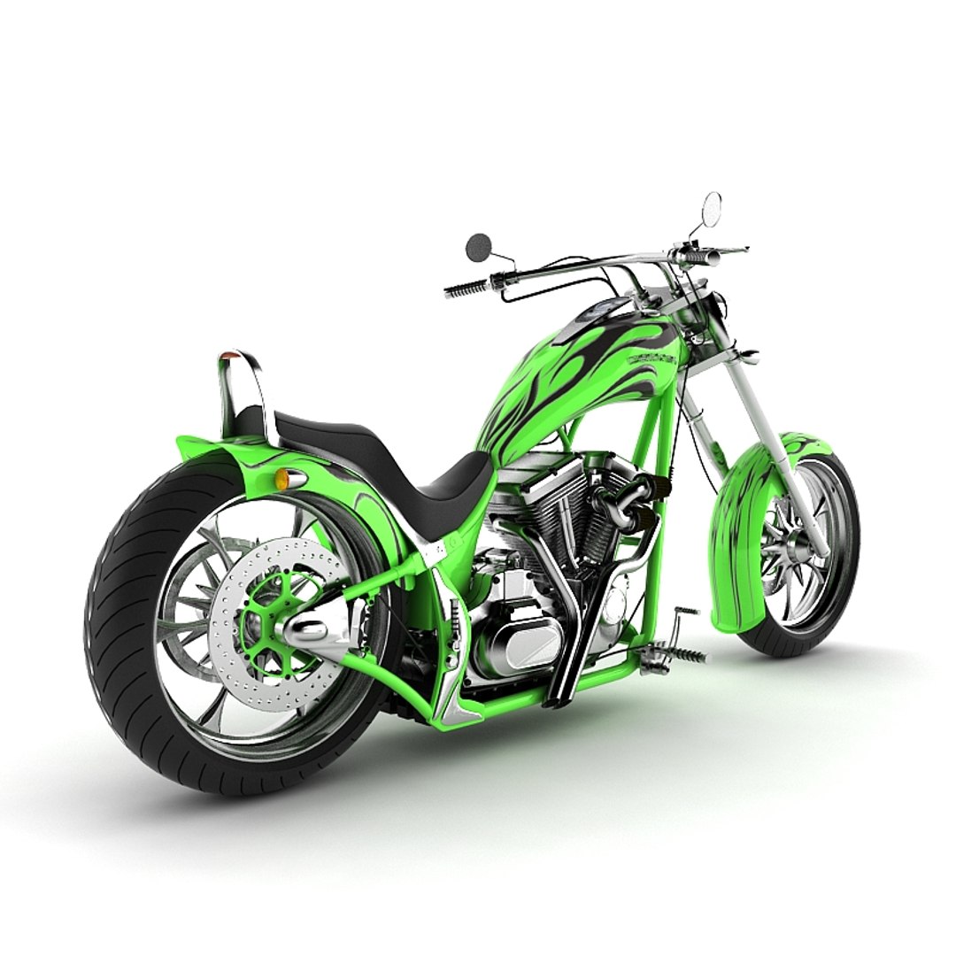 Custom Chopper 3d Model