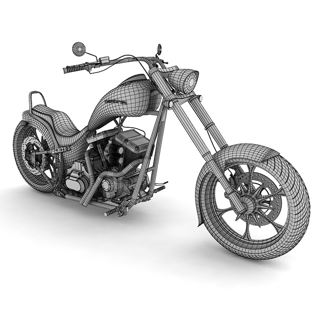 Custom Chopper 3d Model