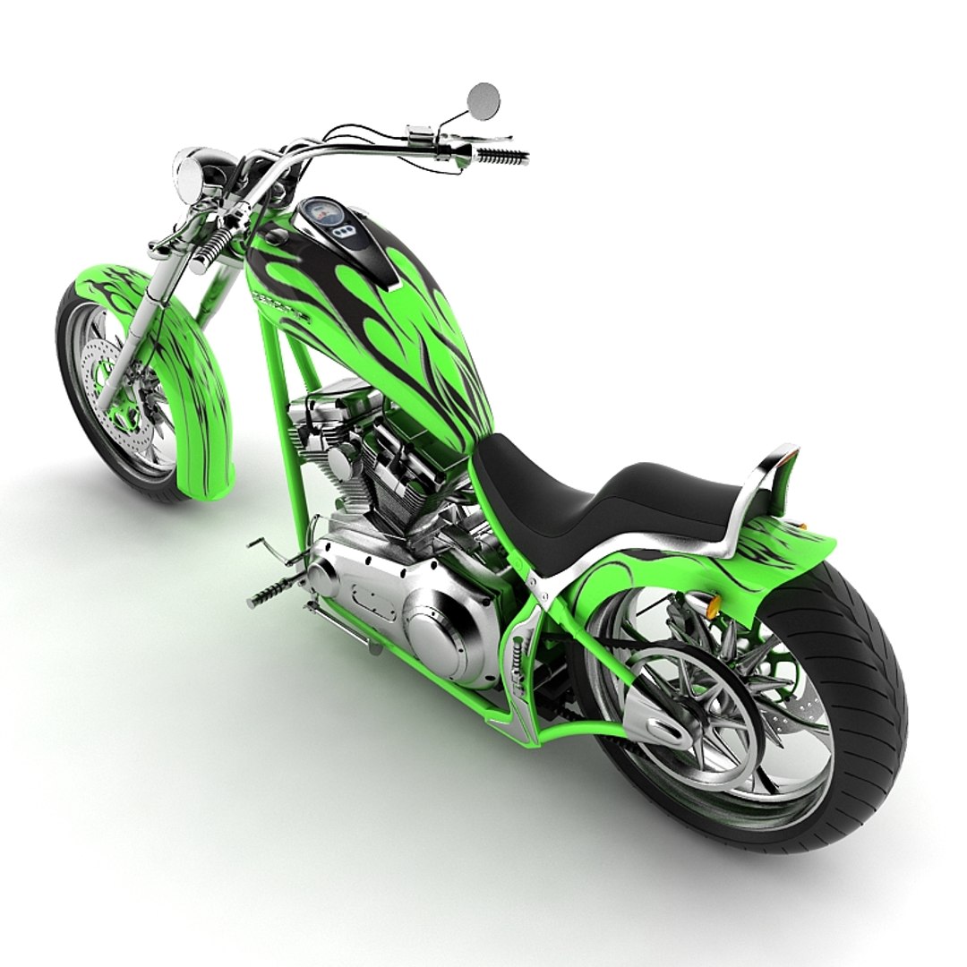 Custom Chopper 3d Model