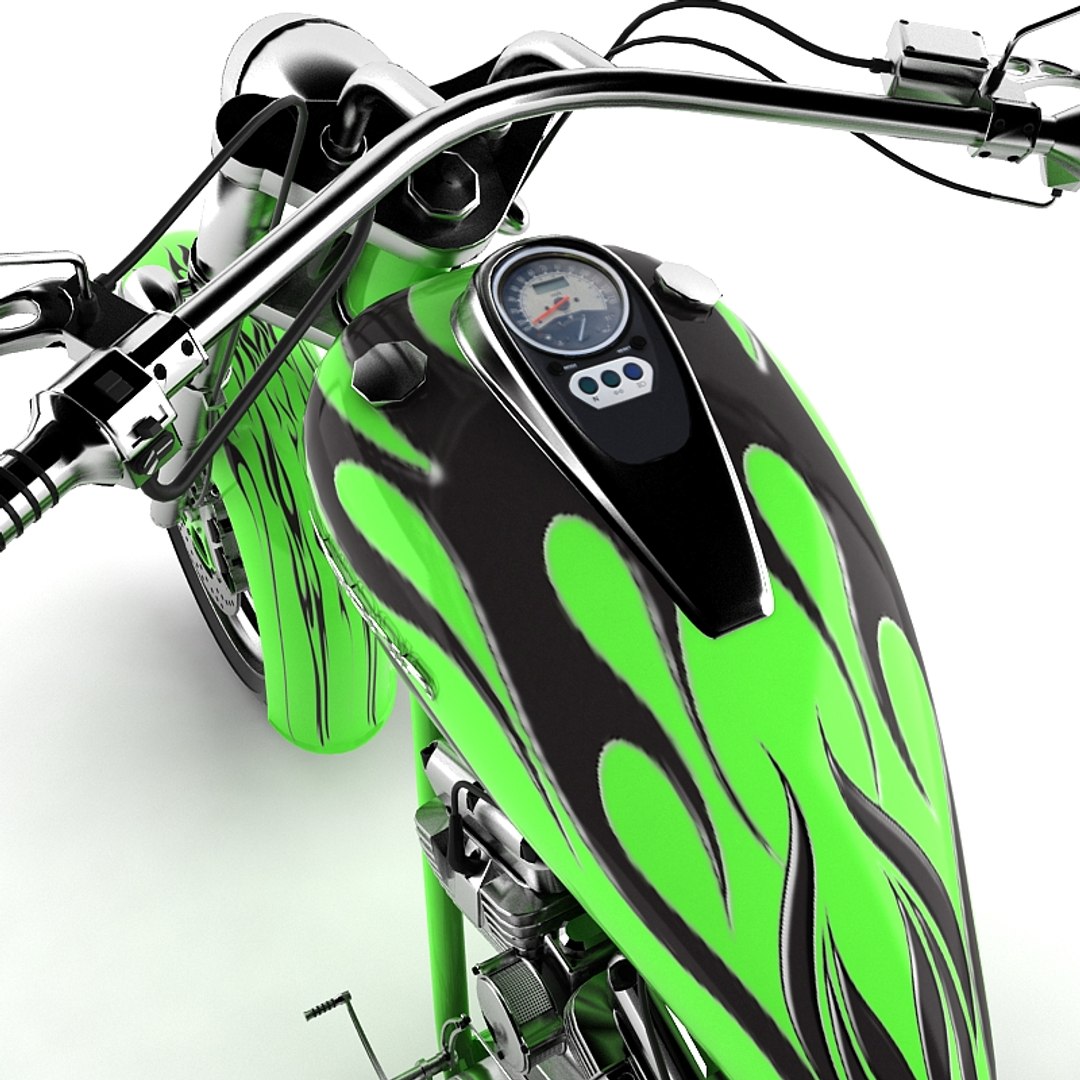 Custom Chopper 3d Model