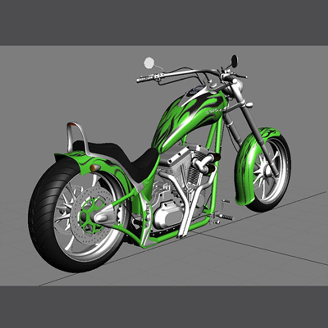 Custom Chopper 3d Model
