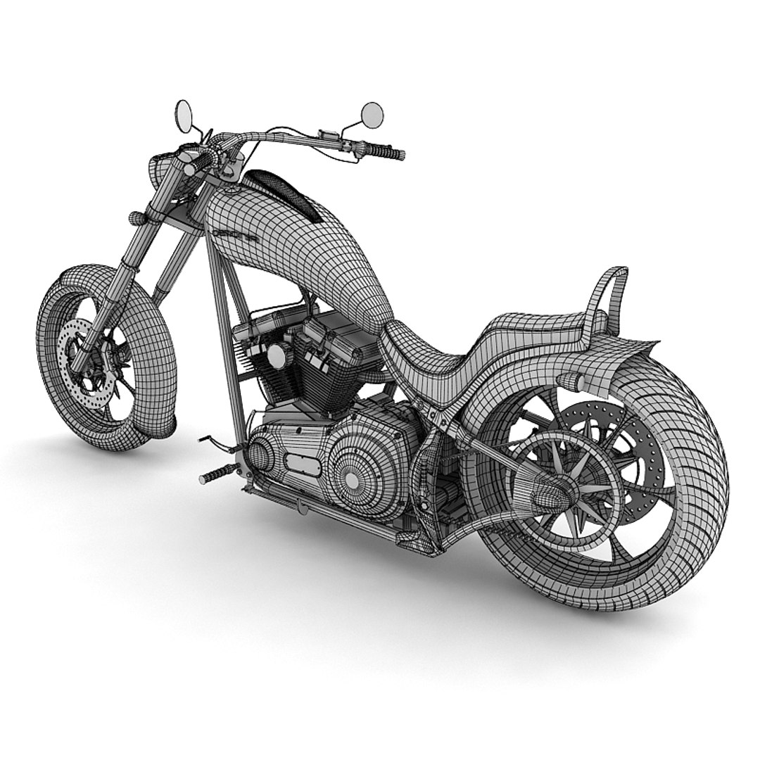 Custom Chopper 3d Model