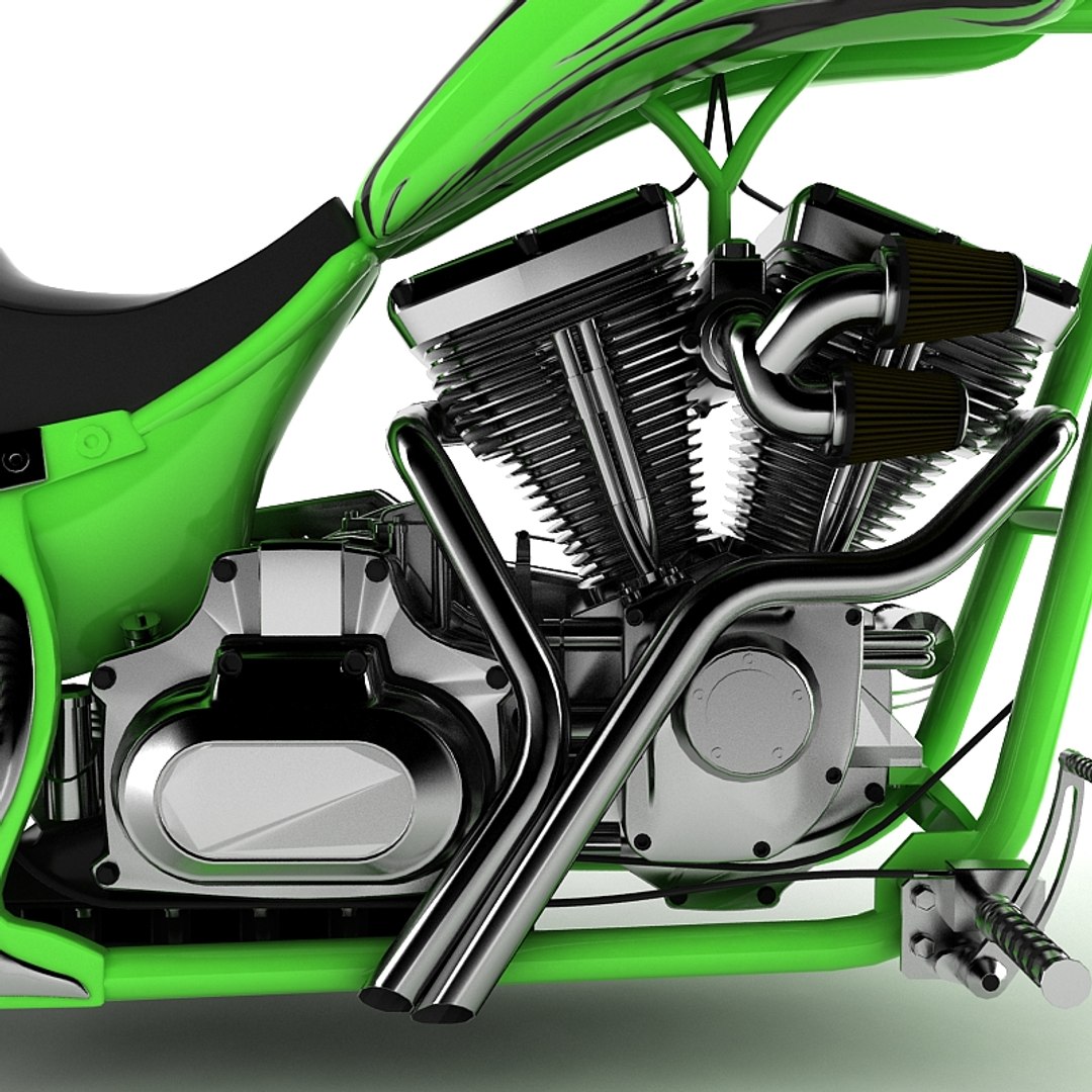 Custom Chopper 3d Model