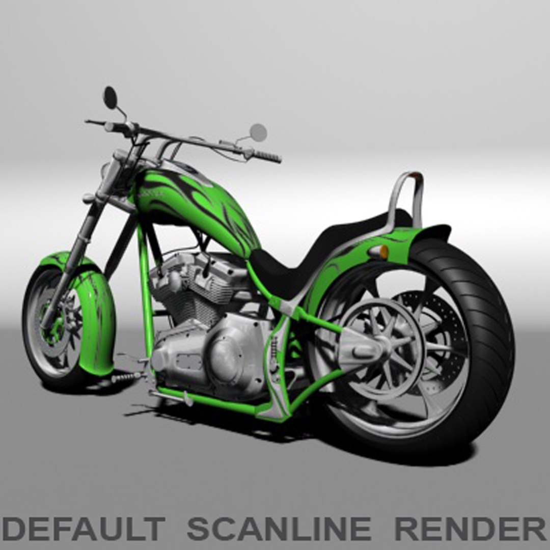Custom Chopper 3d Model
