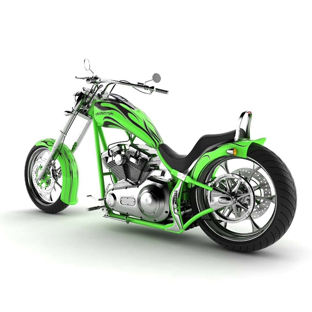 Custom Chopper 3d Model