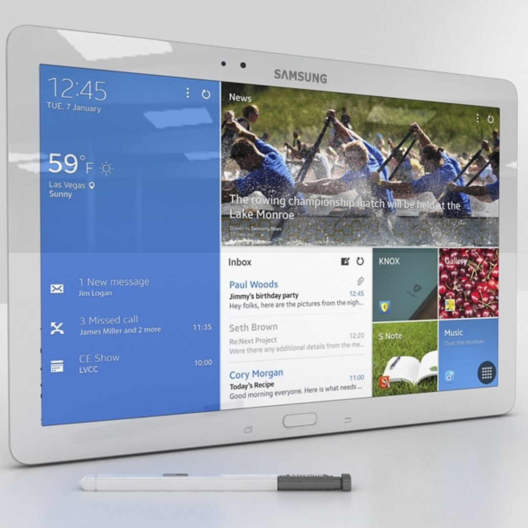 3d Model Samsung Galaxy Pro 12