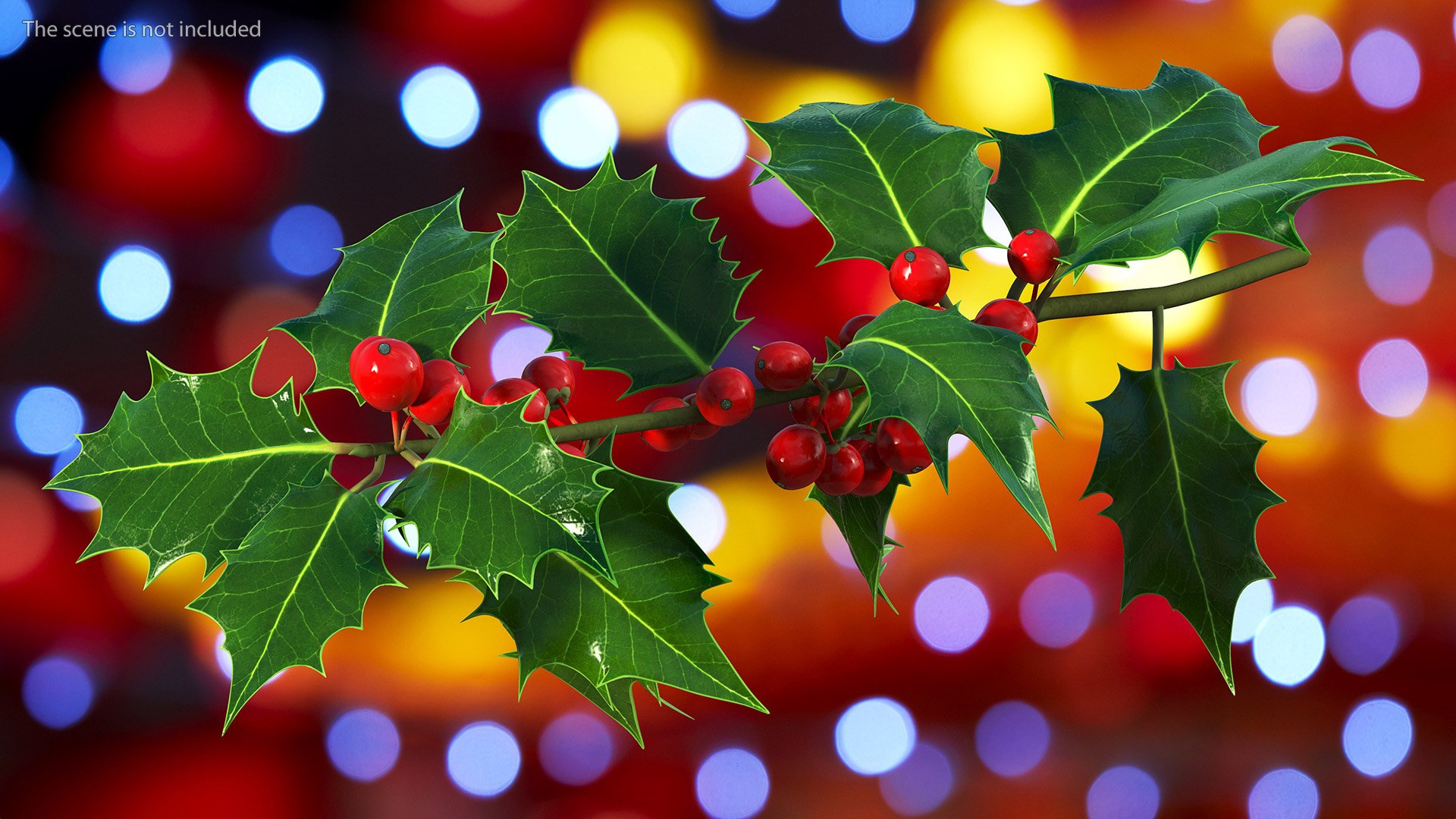 Mistletoe Sprig Holly 3D Model - TurboSquid 2075475