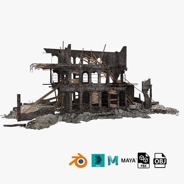 Destroyed Building Blender Models for Download | TurboSquid