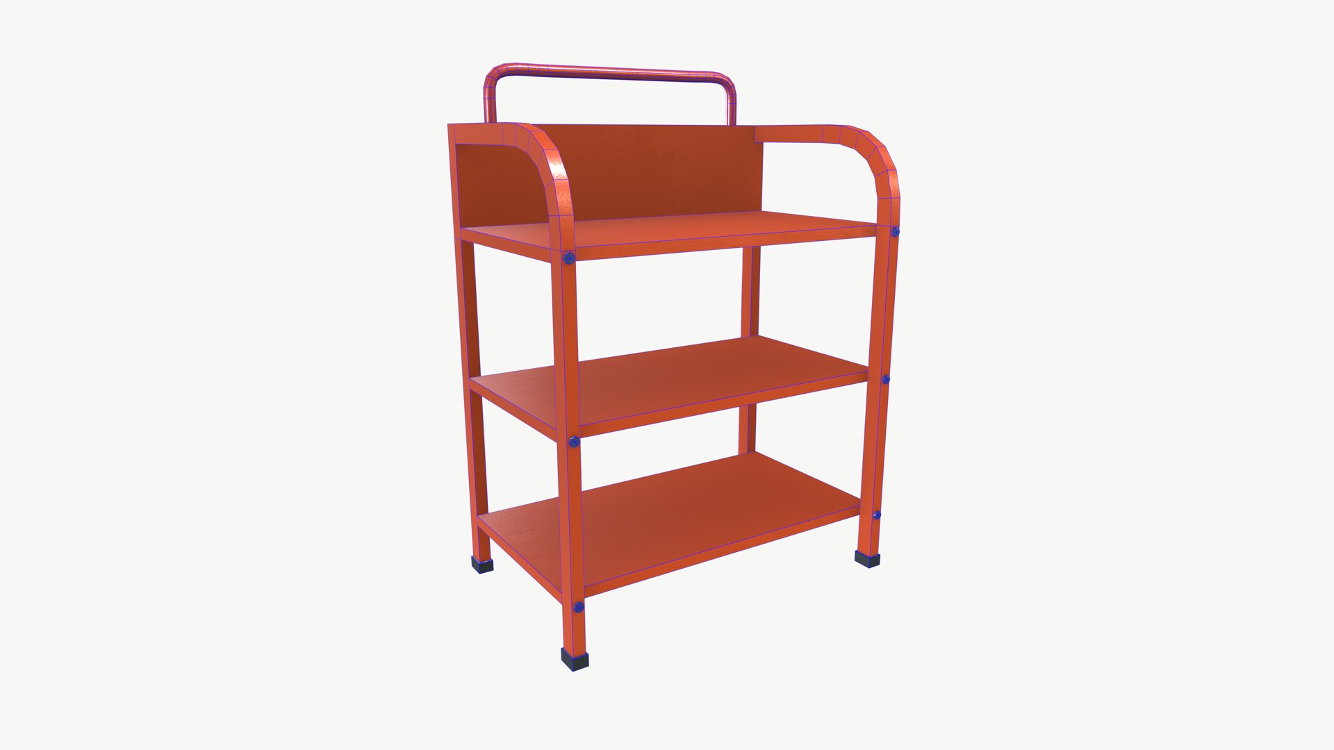 Three Shelf Rack 3D Model - TurboSquid 2430695