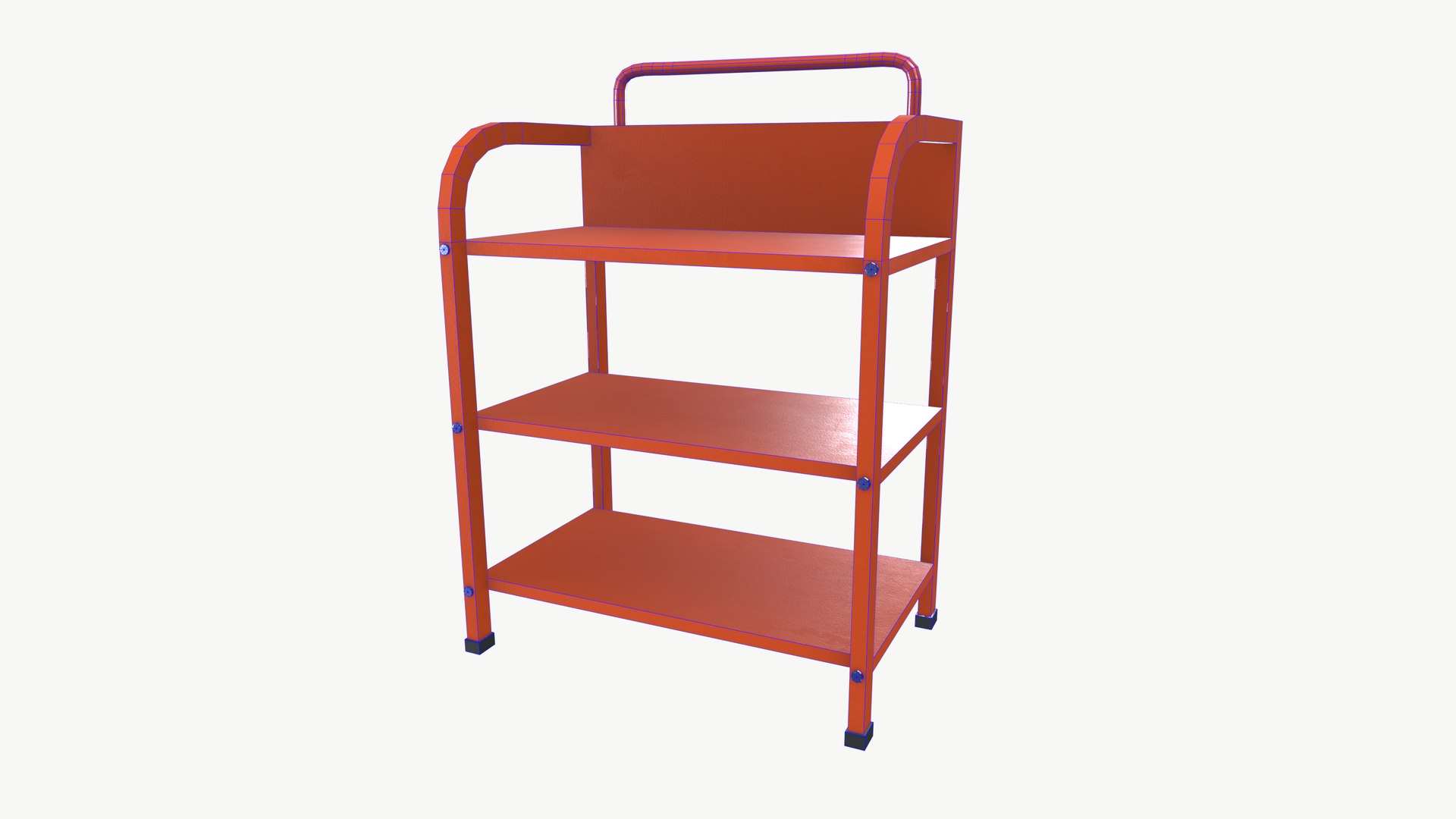 Three Shelf Rack 3D Model - TurboSquid 2430695