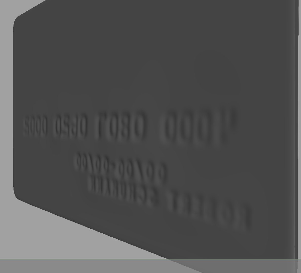 Visa Credit Card 3d Model