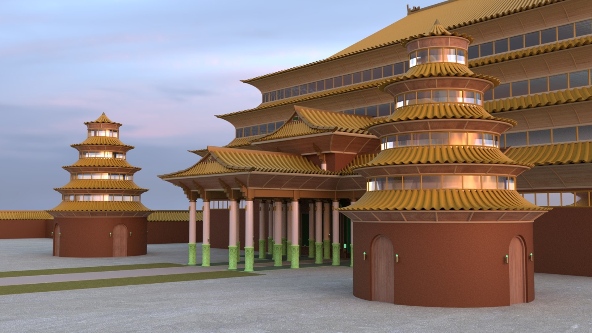3D Earth Kingdom Royal Palace In Ba Sing Se From Avatar The Last ...