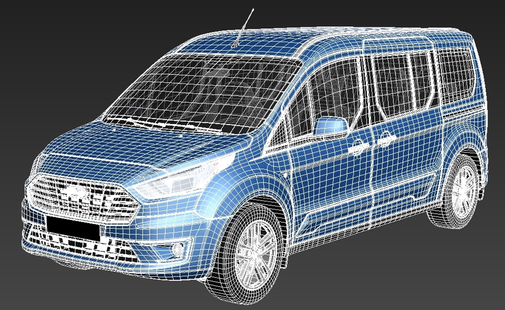 3D Ford Transit Connect Wagon 2019 Model - TurboSquid 2224263