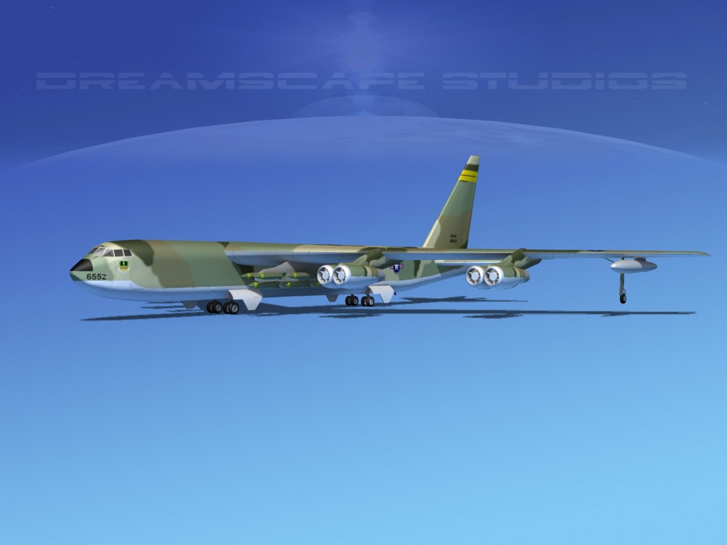 3d Stratofortress Boeing B-52 Bomber Model