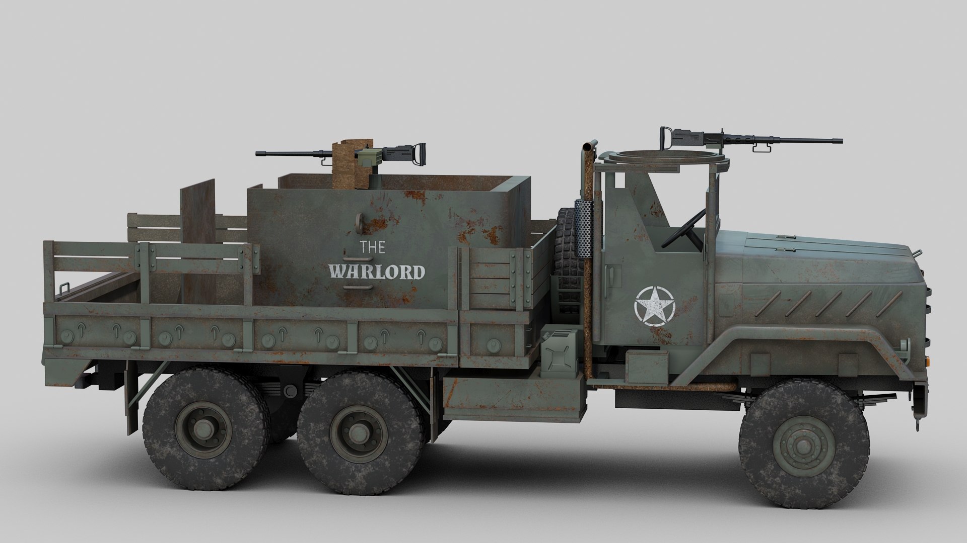 Armored Gun Truck 3D model - TurboSquid 1716922