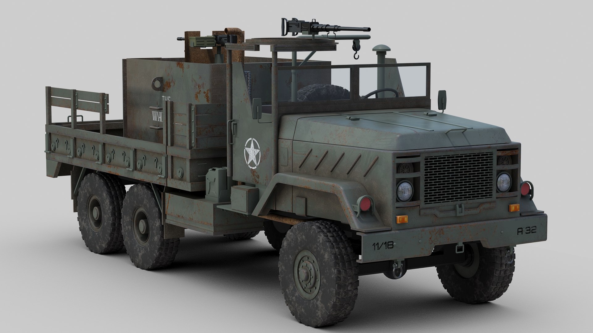 Armored Gun Truck 3D model - TurboSquid 1716922