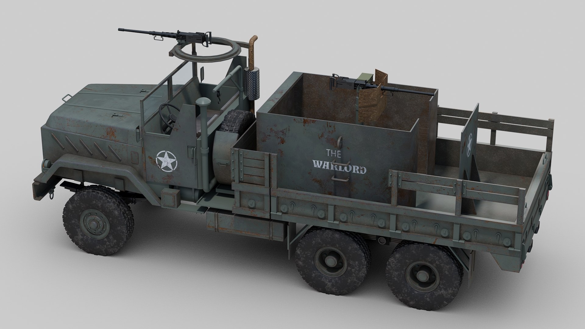 Armored Gun Truck 3D model - TurboSquid 1716922