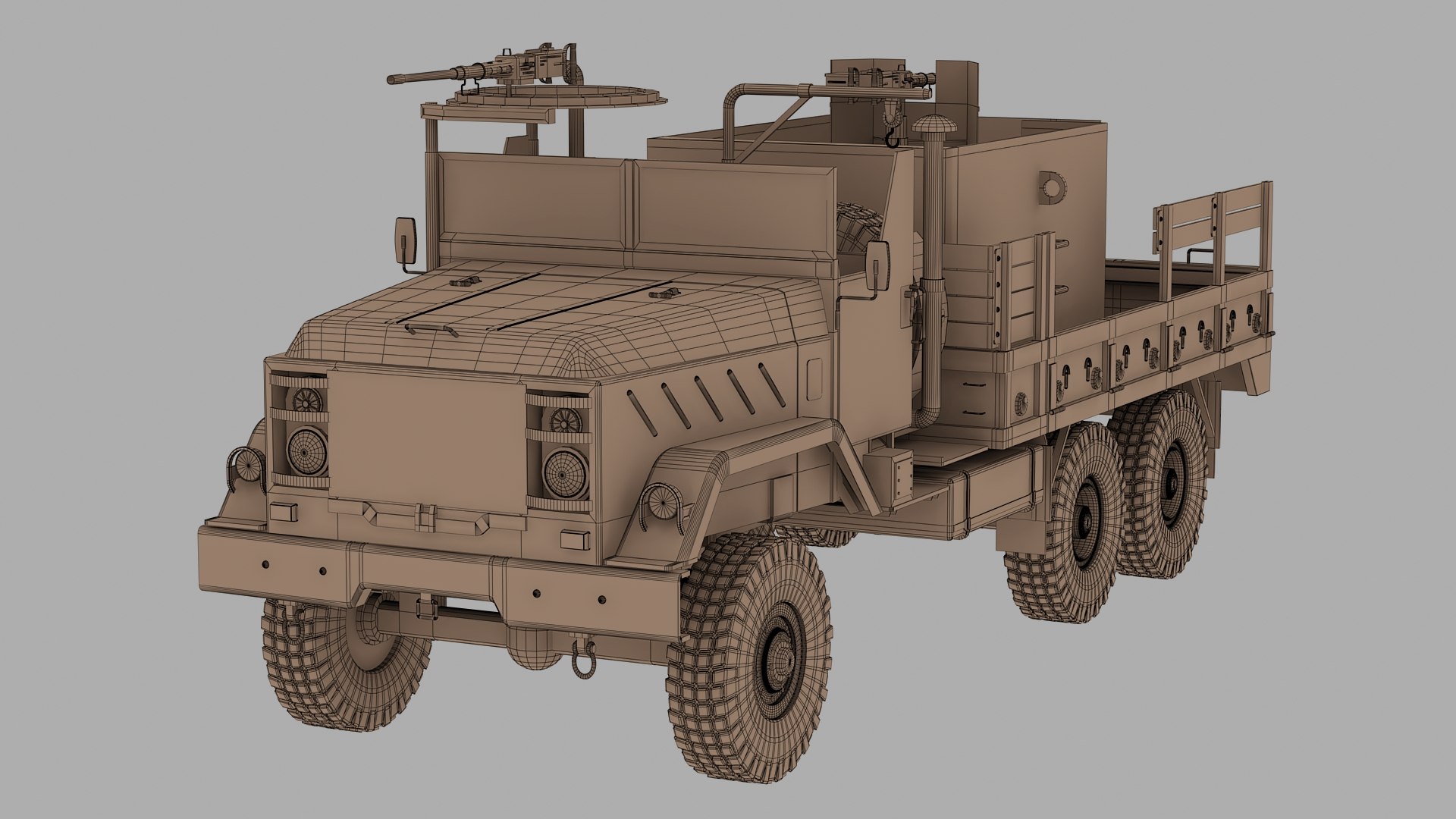 Armored Gun Truck 3D model - TurboSquid 1716922