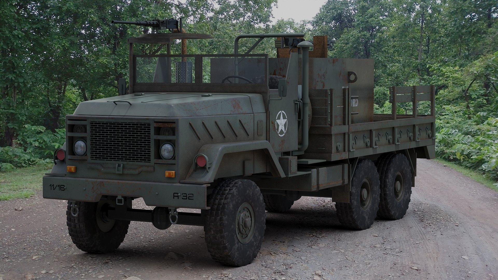 Armored Gun Truck 3D model - TurboSquid 1716922