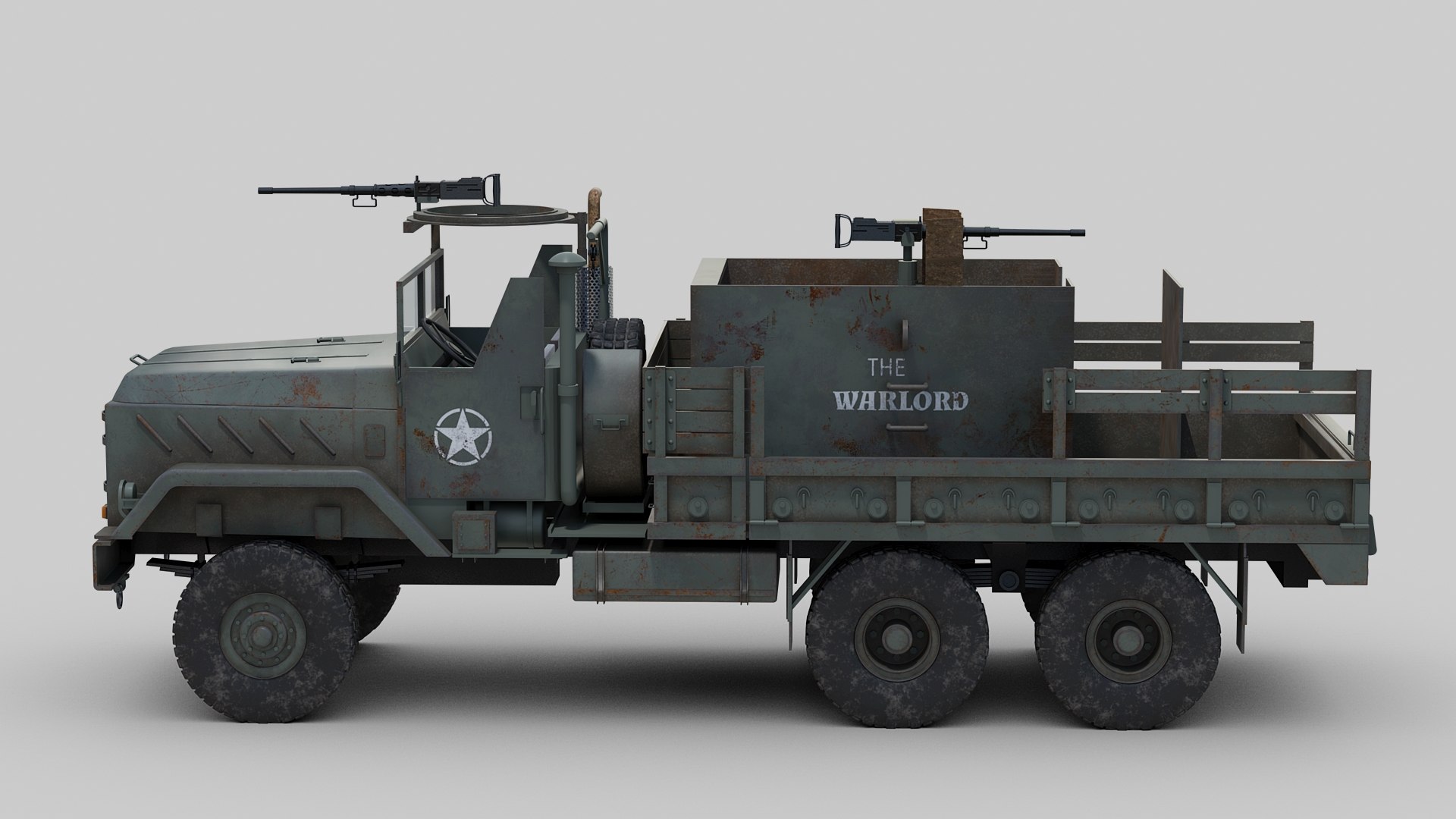 Armored Gun Truck 3D model - TurboSquid 1716922
