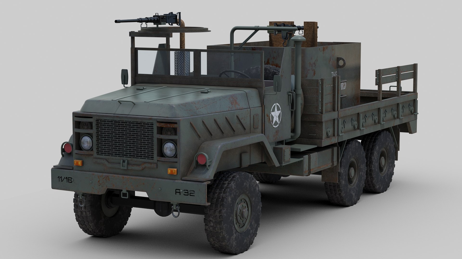 Armored Gun Truck 3D model - TurboSquid 1716922