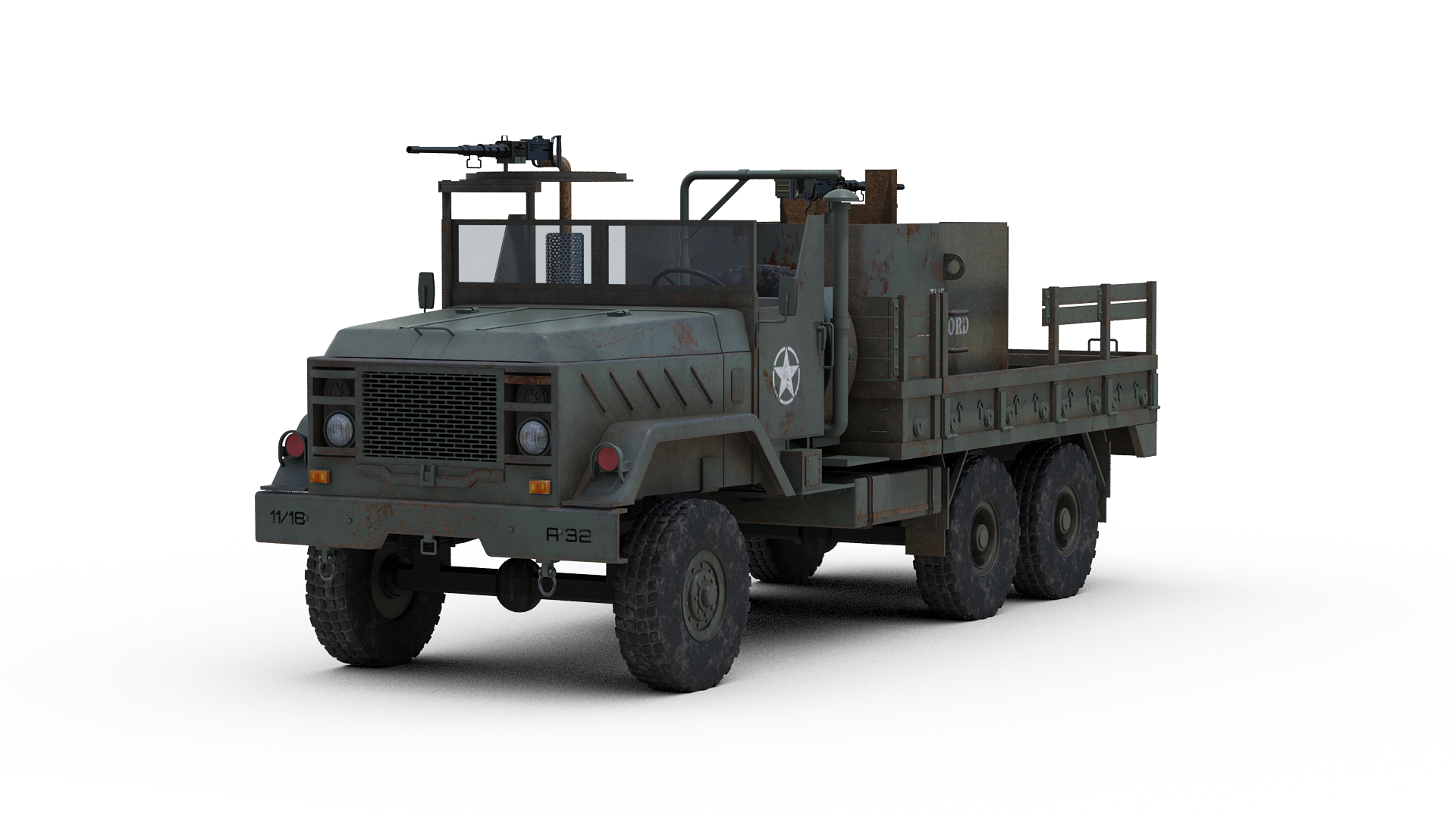 Armored Gun Truck 3D model - TurboSquid 1716922