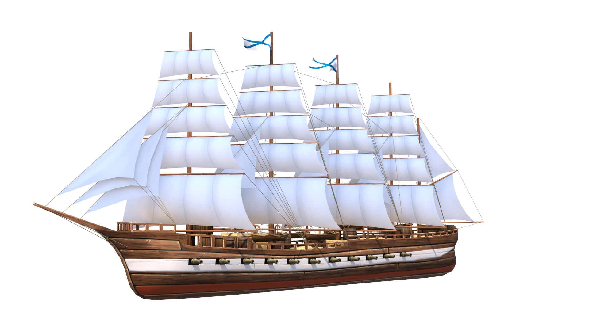 3D Ships Barque Fregate Model - TurboSquid 1246512