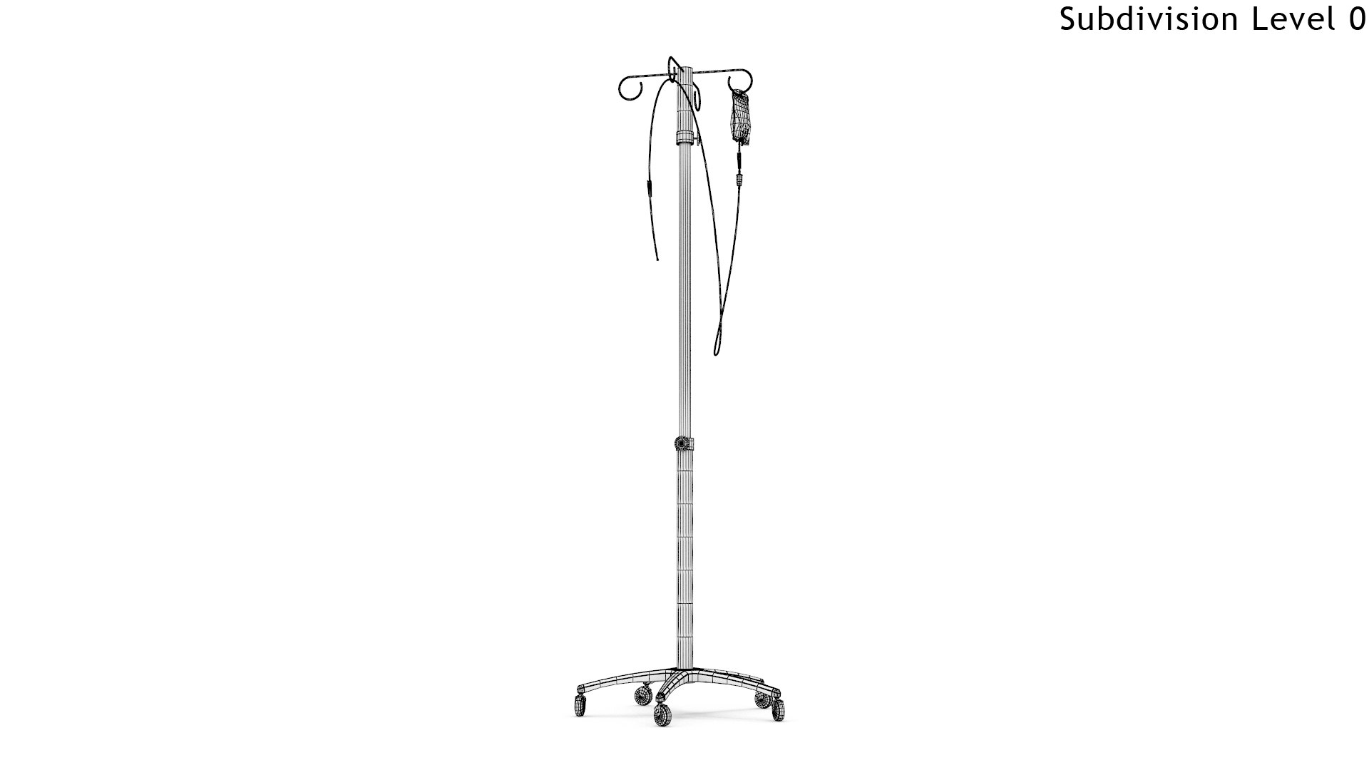 3D Model IV Fluid Solution Bag Dropper Stand - TurboSquid 1966538