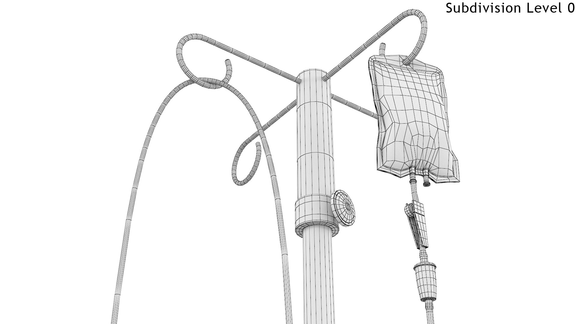 3D Model IV Fluid Solution Bag Dropper Stand - TurboSquid 1966538