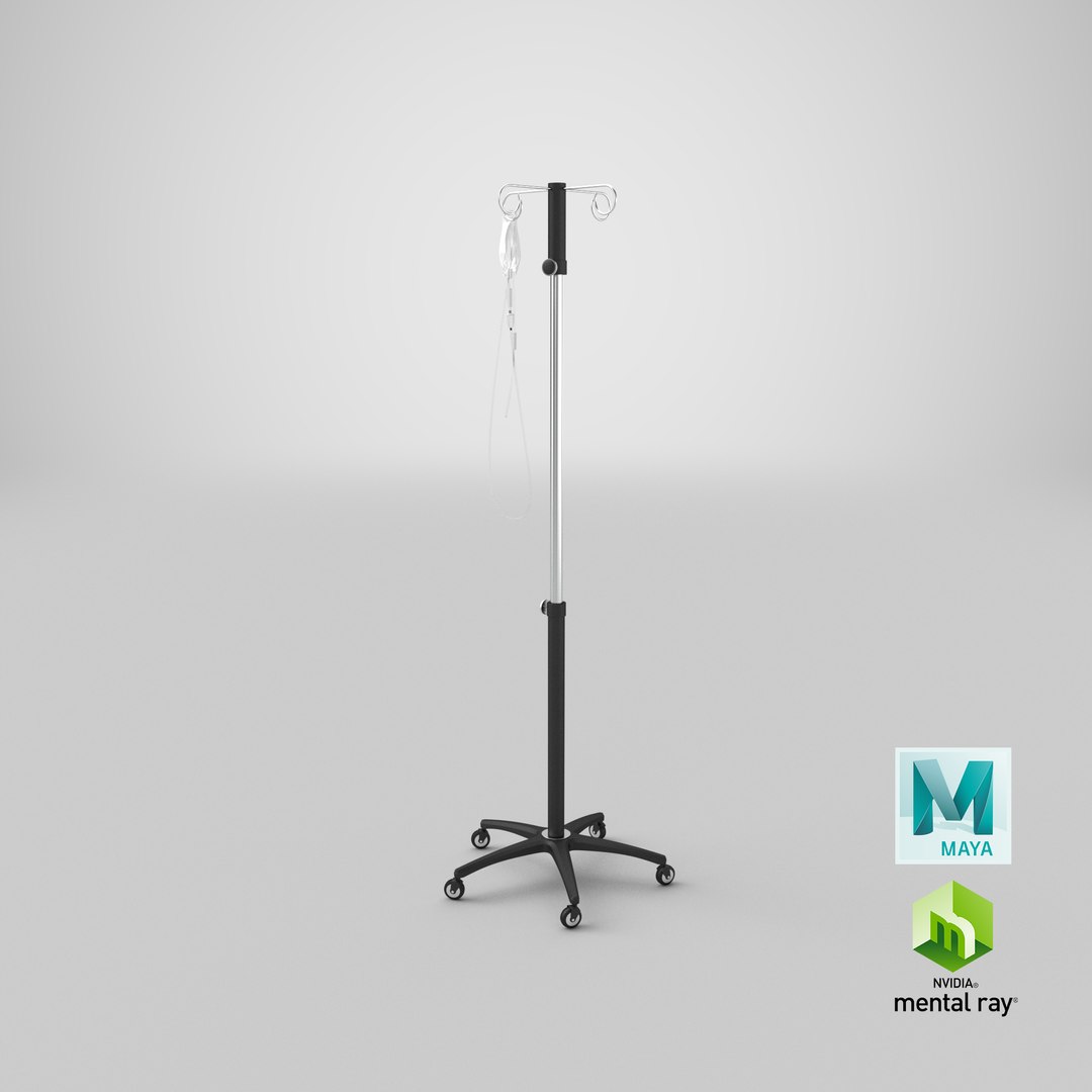 3D model IV Fluid Solution Bag Dropper Stand - TurboSquid 1966538
