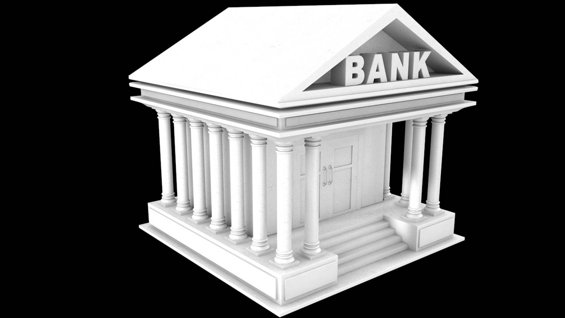 Bank Symbol 3d Model