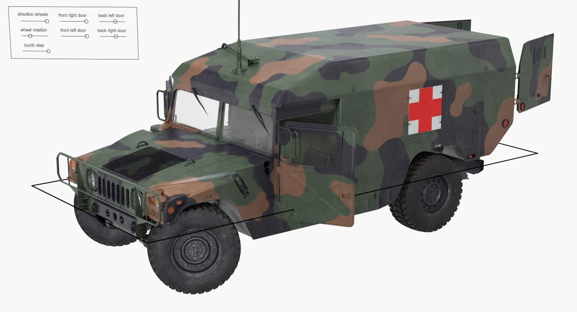 max mini ambulance military car
