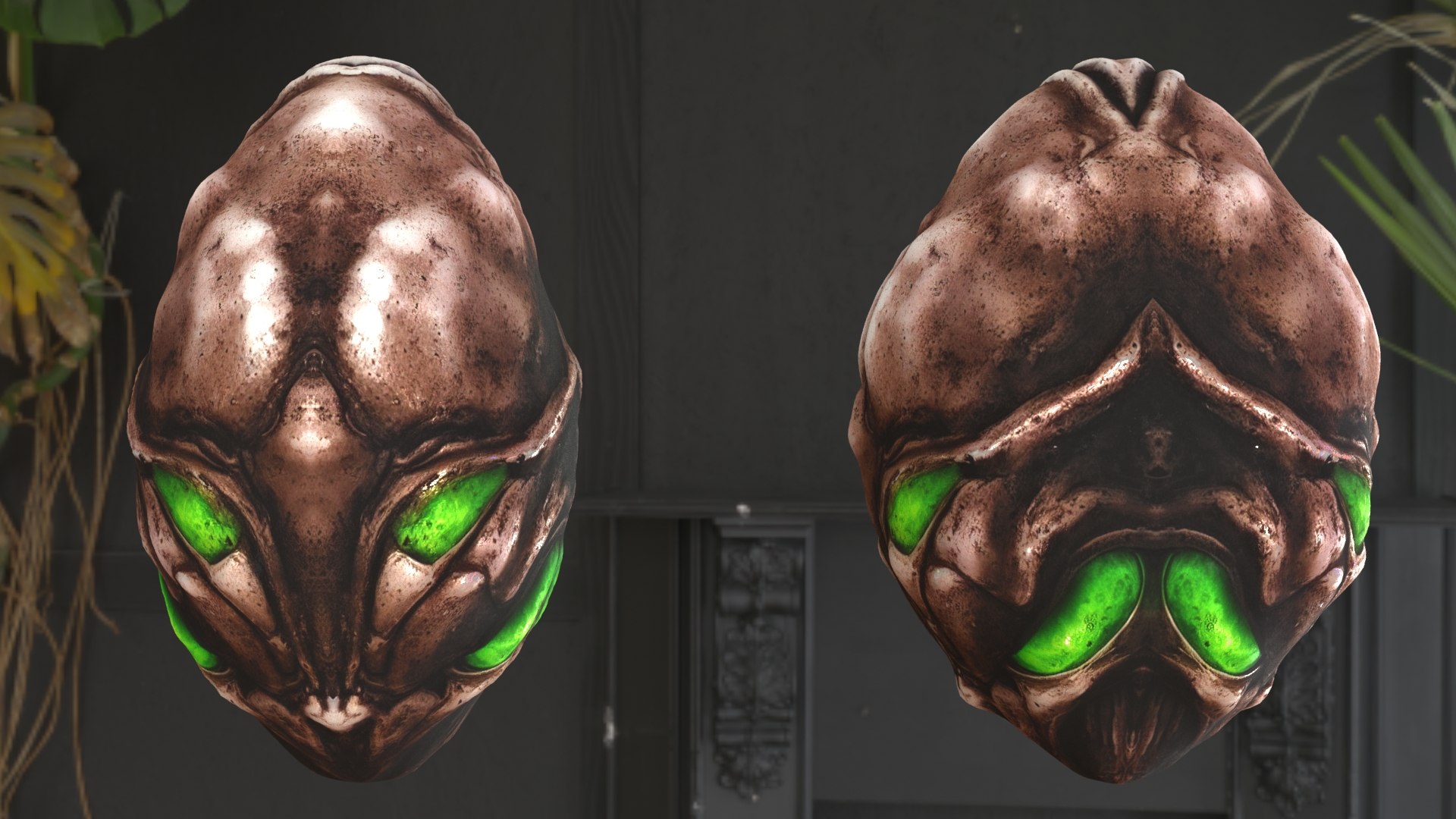 3D Green Alien Egg 1 Model - TurboSquid 1988110