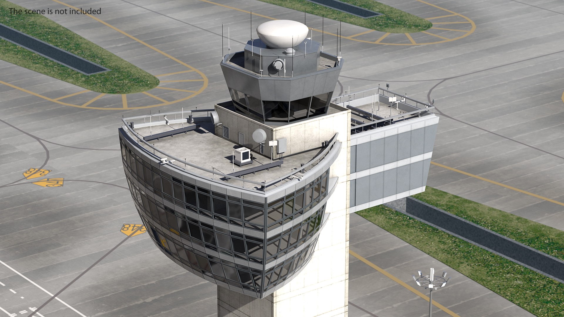 3D jfk control tower model - TurboSquid 1624931