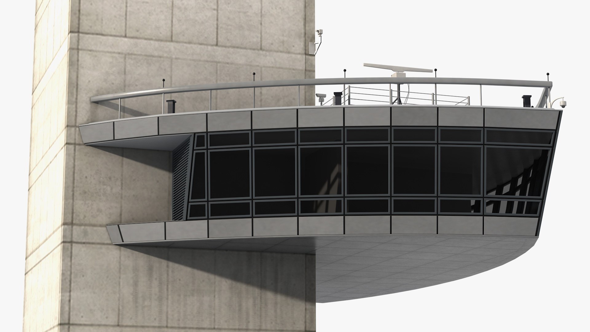 3D jfk control tower model - TurboSquid 1624931