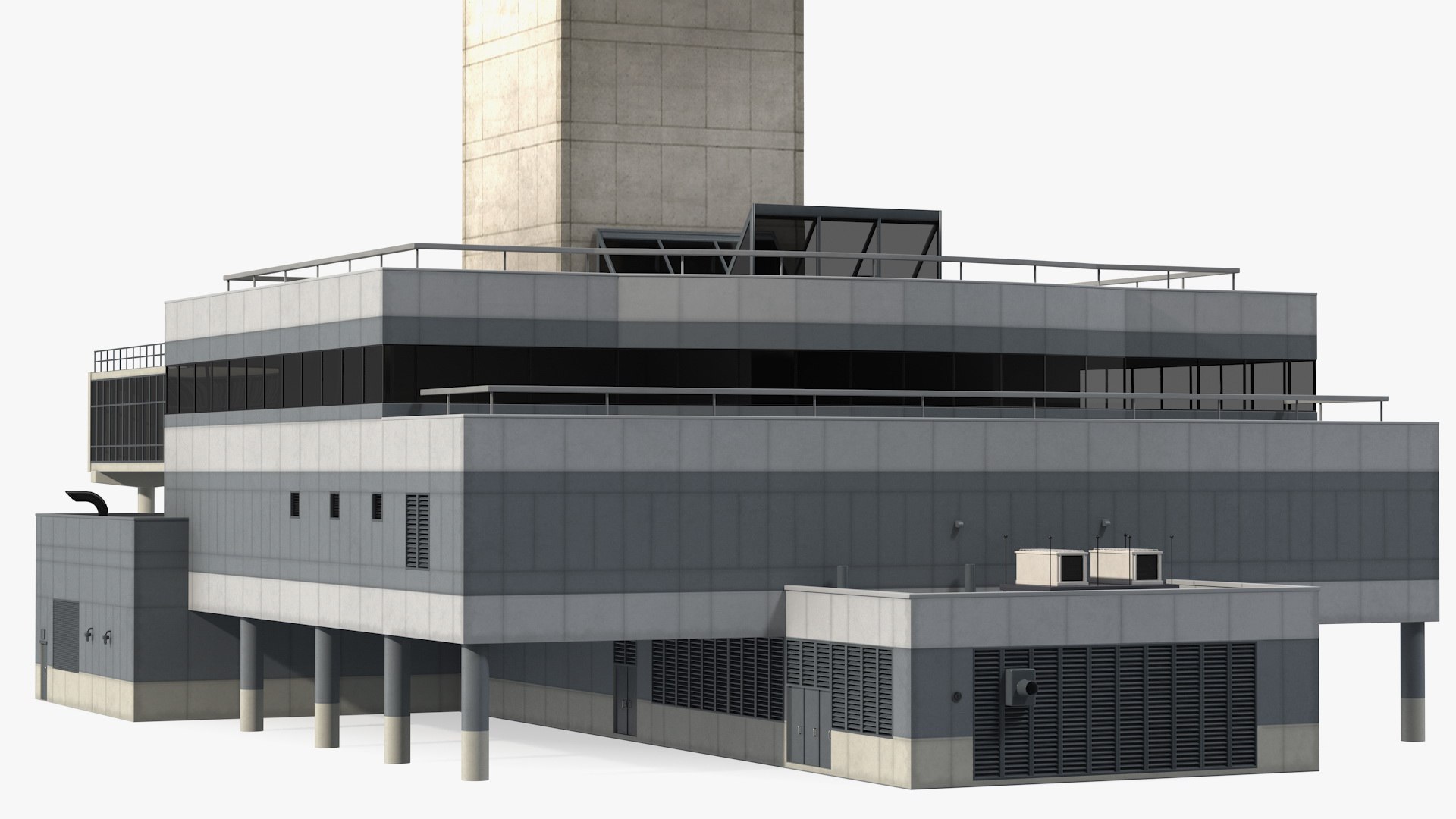 3D jfk control tower model - TurboSquid 1624931