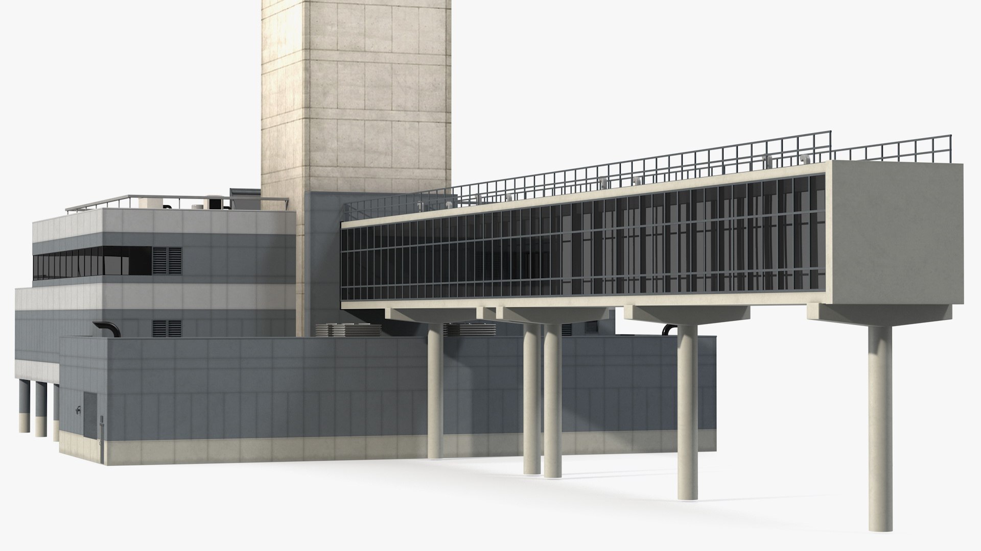 3D jfk control tower model - TurboSquid 1624931