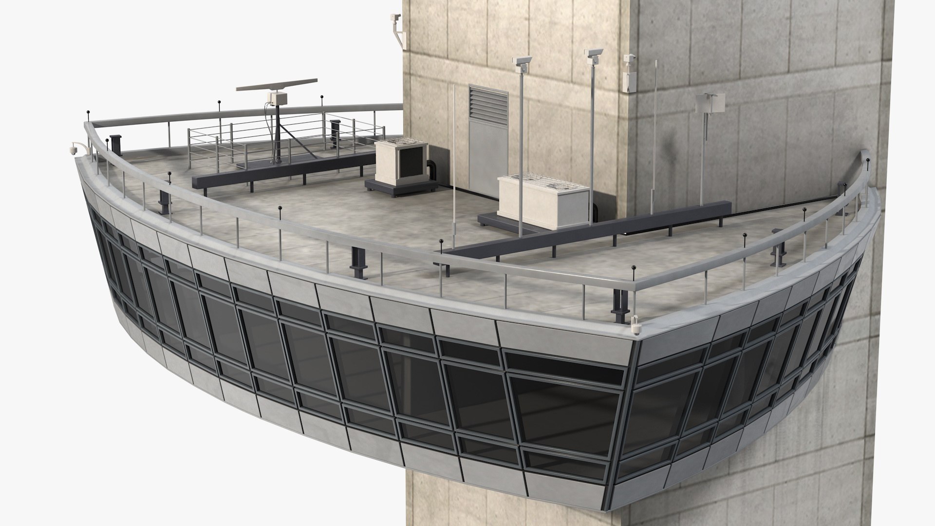 3D jfk control tower model - TurboSquid 1624931