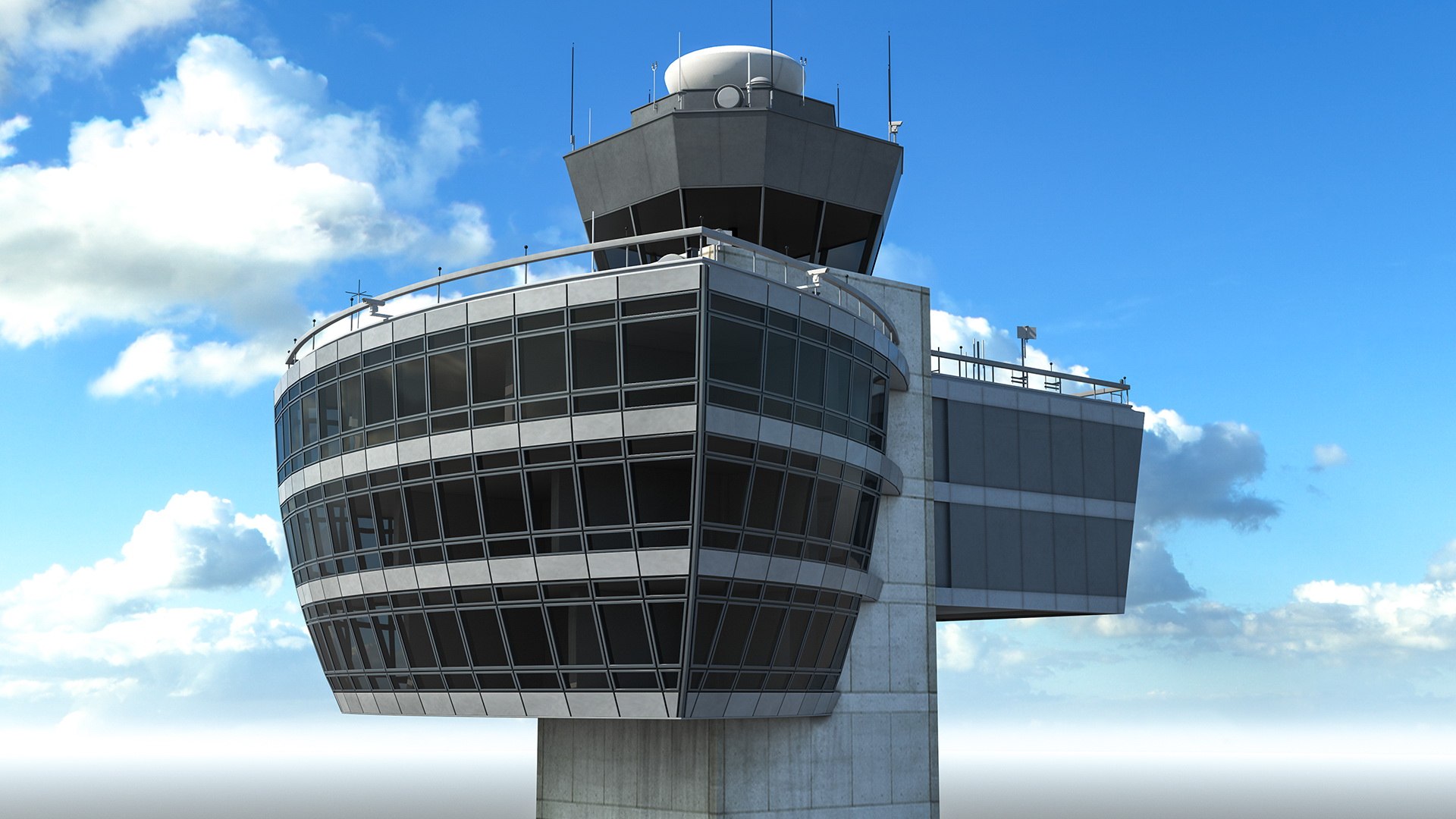 3D jfk control tower model - TurboSquid 1624931